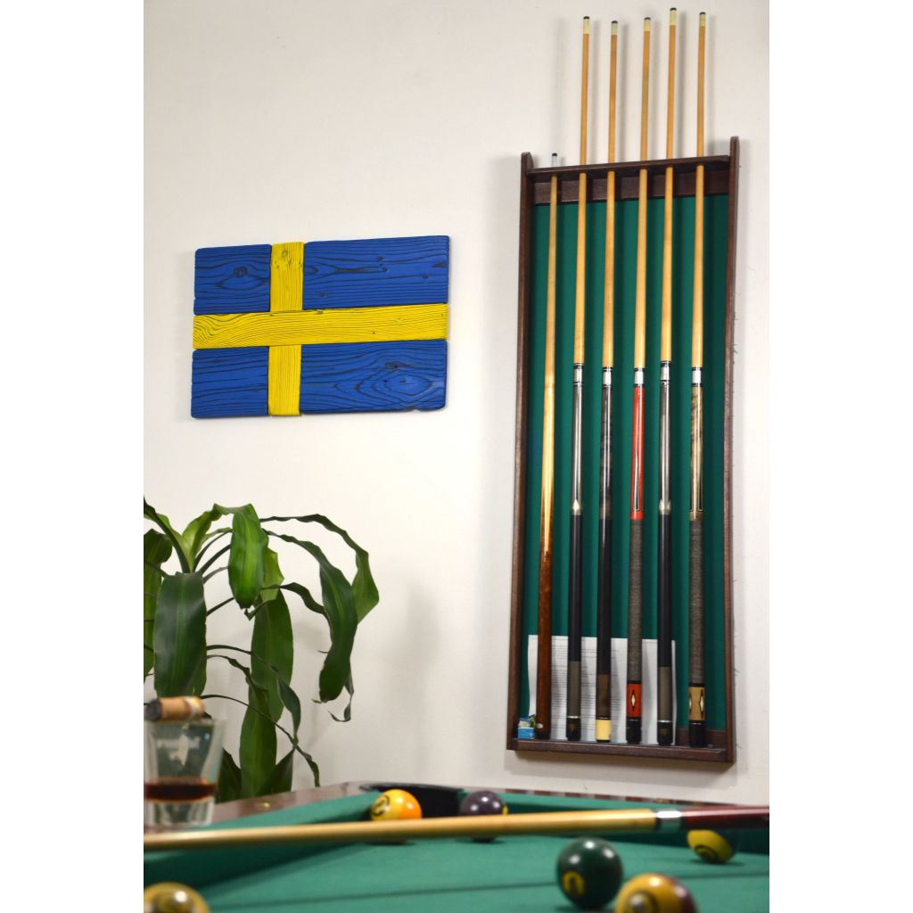 Swedish Flag: Deep Burned Wood, Unique Craftsmanship