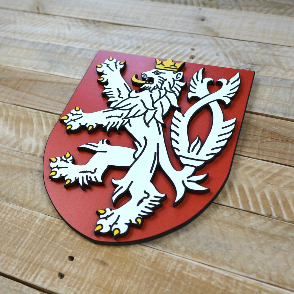 Bohemian Lion: Majestic Symbol in Authentic Wood