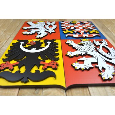 Czech National Coat of Arms: Elegance & History in Wood