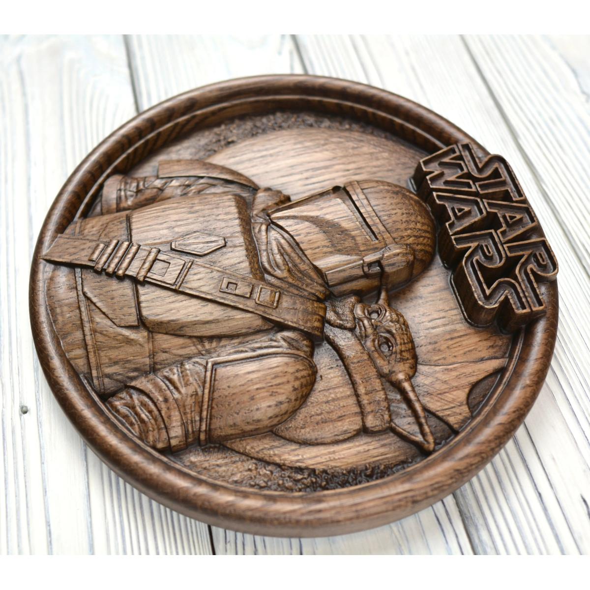 Mandalorian & Grogu: Wooden Decoration